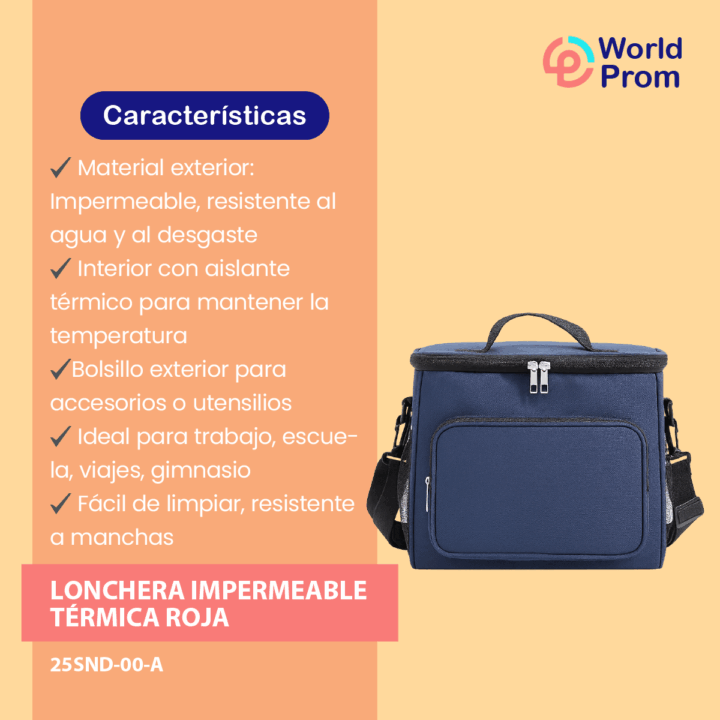 Lonchera Lona Térmica - Azul | Worldprom