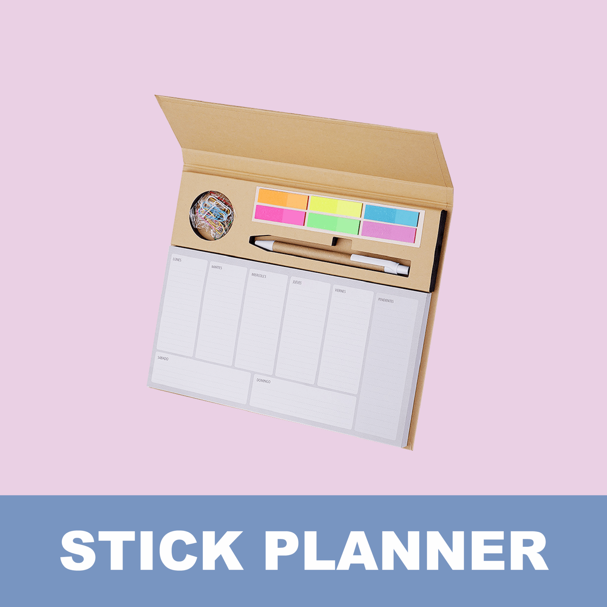 Planificador Semanal Stick Planner- Craft | Worldprom