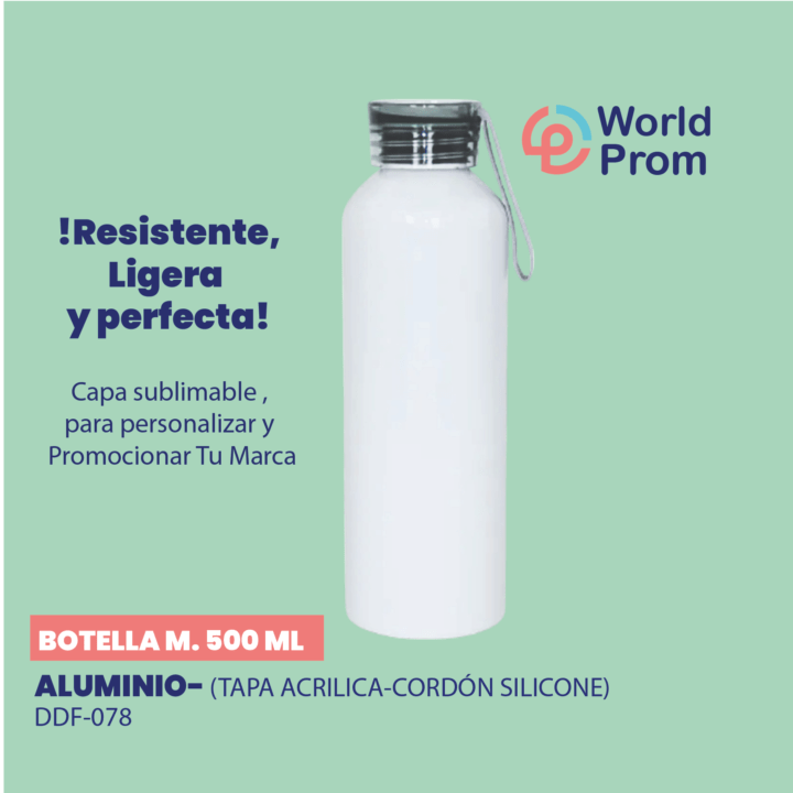 Botella MID Aluminio de 500 ml | Worldprom